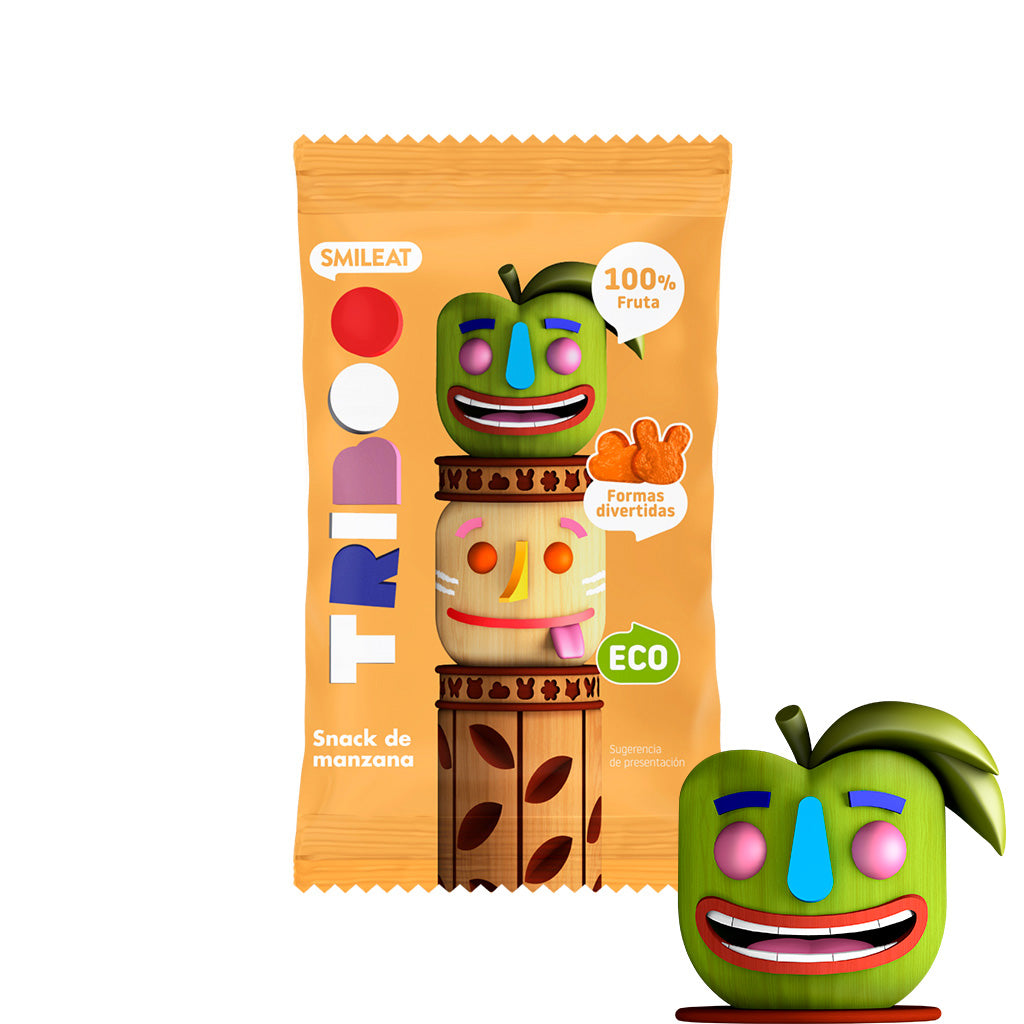 TRIBOO apple snack, natural puree, 25g - Smileat