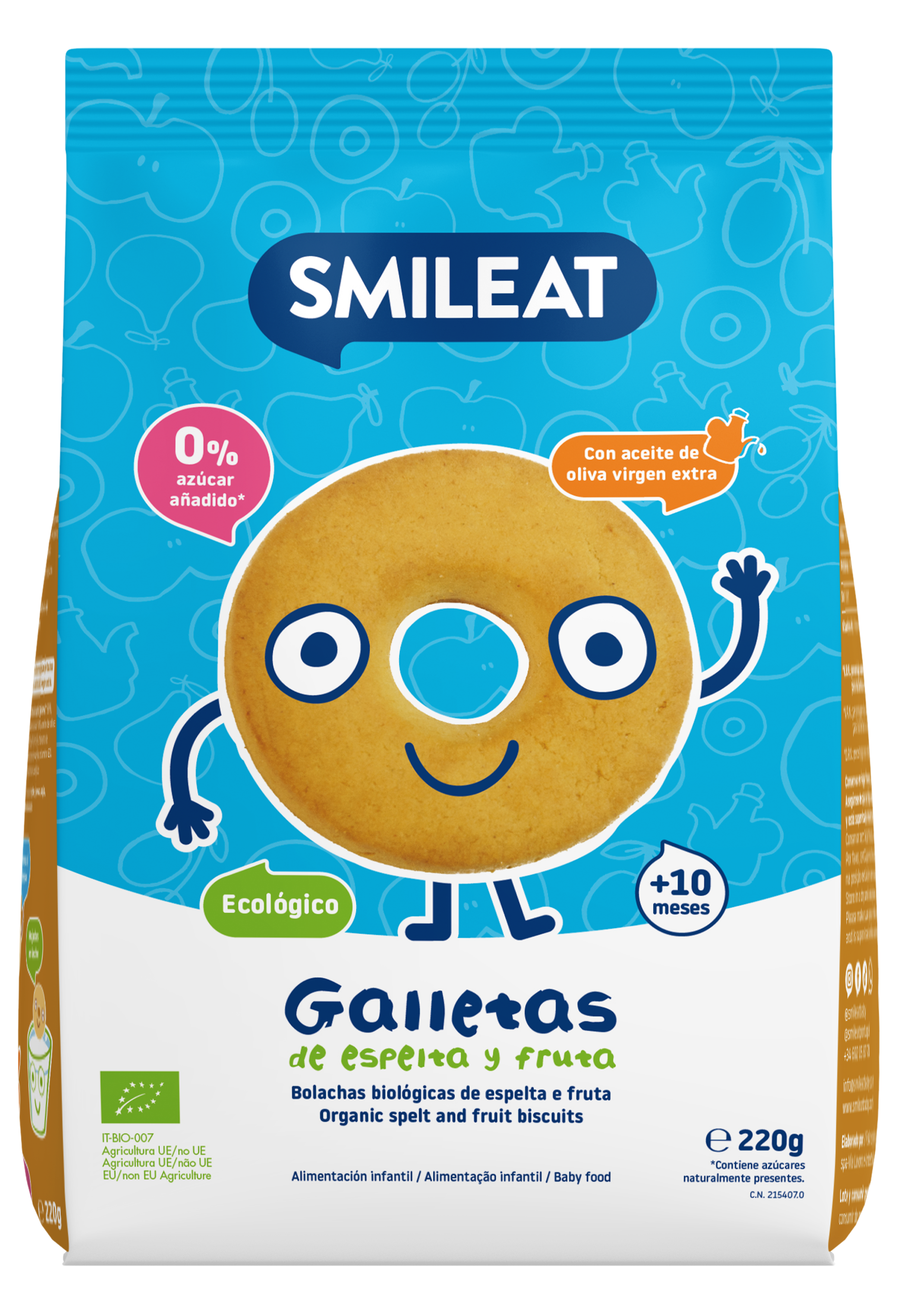 Galletas espelta y fruta, horneadas sin aceite de palma - Smileat