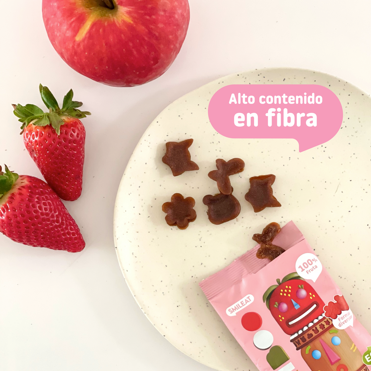 TRIBOO snack fresa y manzana, puré natural, 25g - Smileat