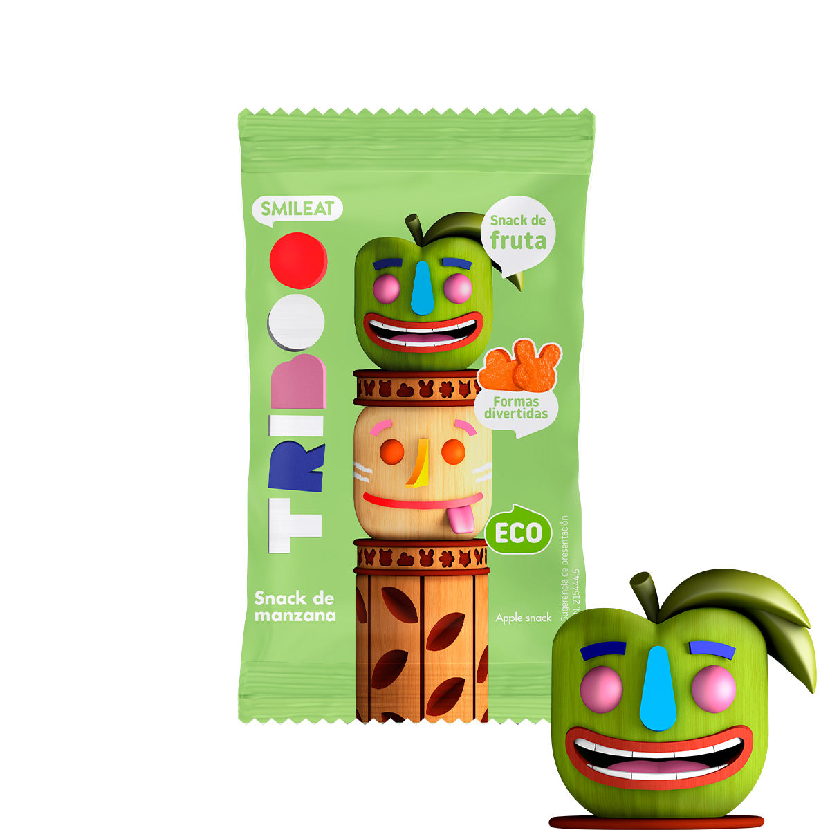 TRIBOO snack manzana, puré natural, 25g - Smileat